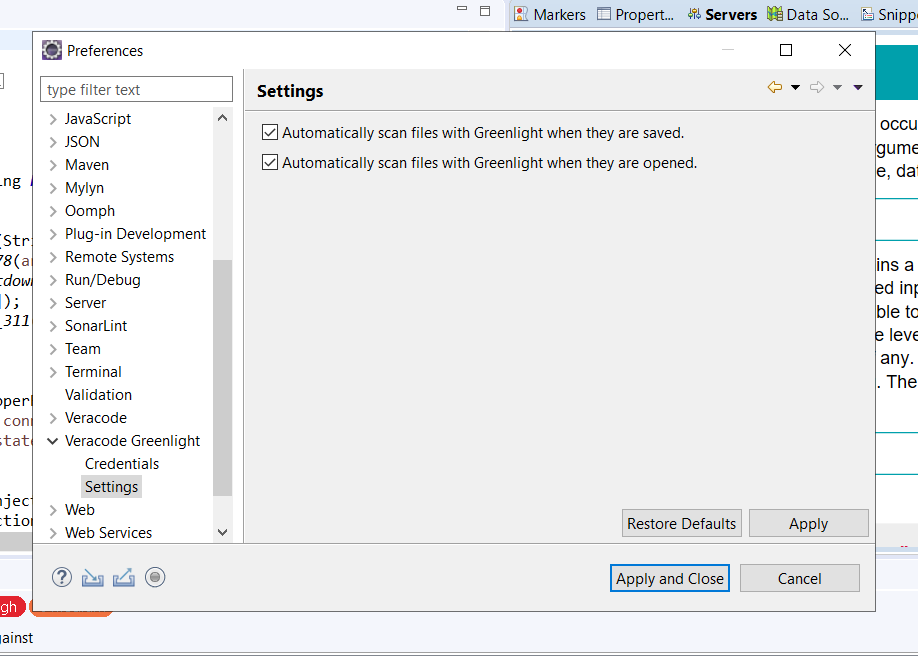 Veracode for Eclipse | Veracode Community